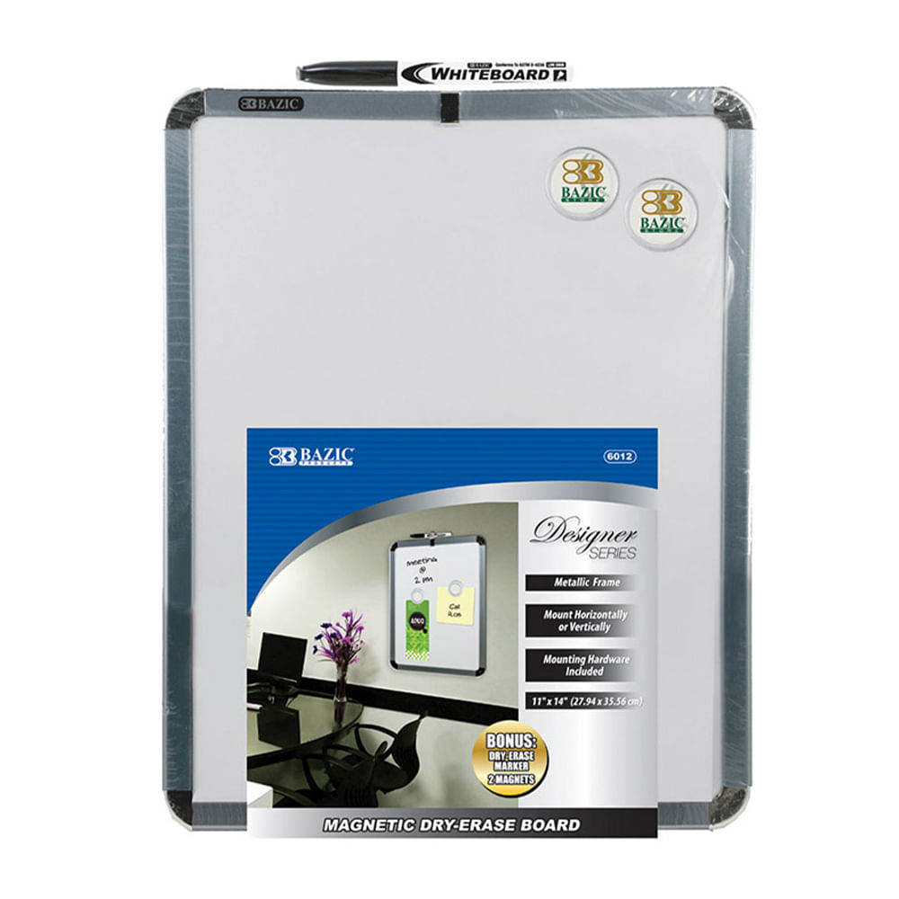 Tablero Magnetico Bazic Con Marcador y Imanes de 11" x 14"