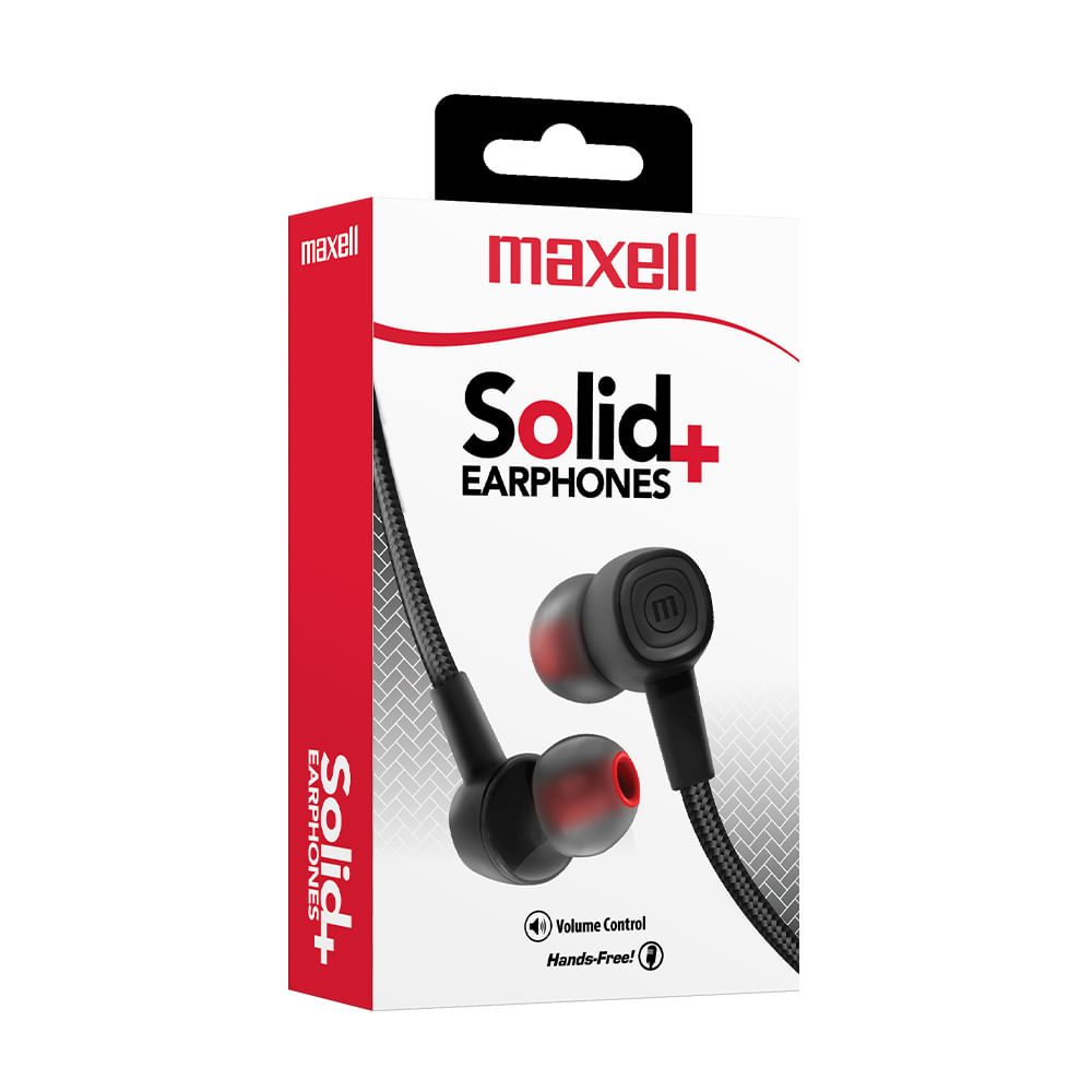 Audífonos Earbud Maxell Con Micrófono y Tapones de Silicona Negro
