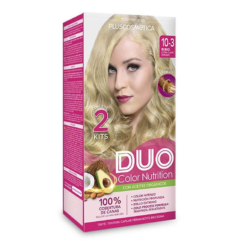 Tinte Duo Kit Colorcream Rubio Extra Claro Dorado #10-3