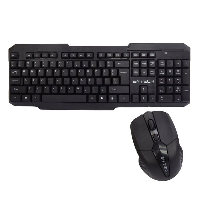 Teclado Y Mouse Inalámbrico Bytech De 24 Ghz Negro
