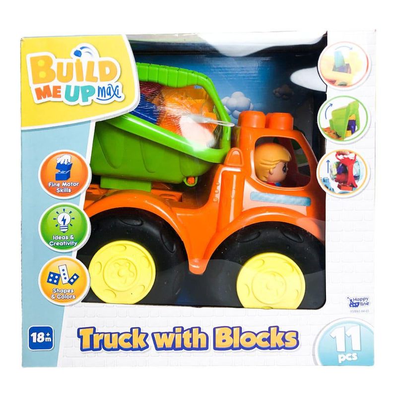 Bloques Build Me Up Maxi Camión de Construcción 11 Piezas - Surtido