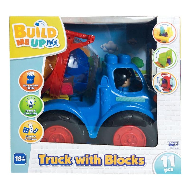 Bloques Build Me Up Maxi Camión de Construcción 11 Piezas - Surtido