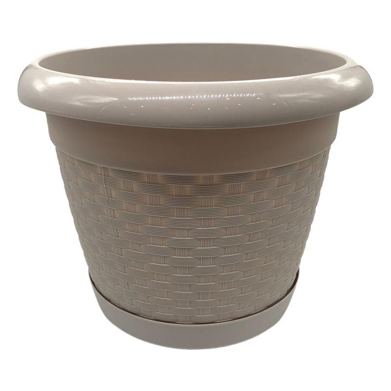 Macetero Plástico Deluxe Polinplast Con Base Surtido