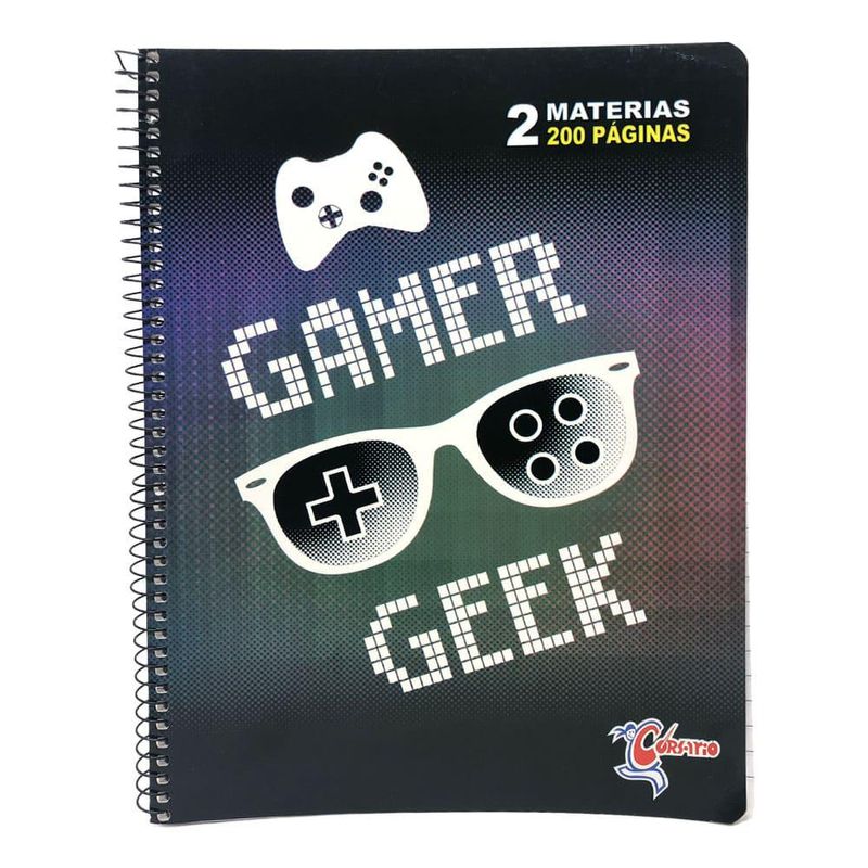 Libreta Con Espiral Corsario Raya Ancha 2 Materias 200 Páginas Surtido