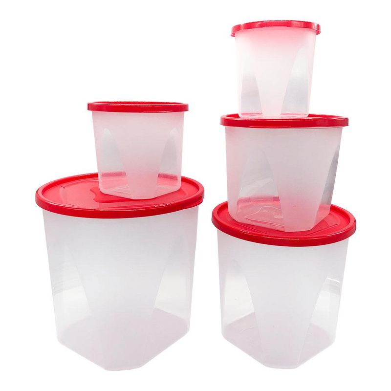 Set De Envases Plásticos Jaguar Utilidades 5 Piezas Surtido