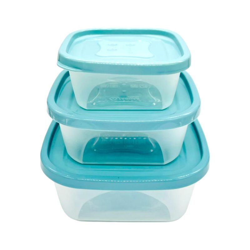 Set De 3 Envases Jaguar Utilidades Cuadrado Surtido