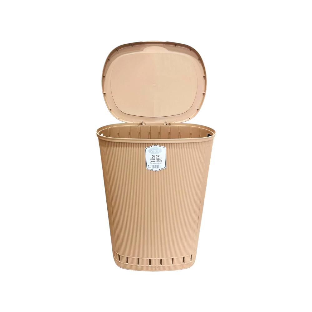 Canasta Con Tapa Para Ropa Violet House 65Lt